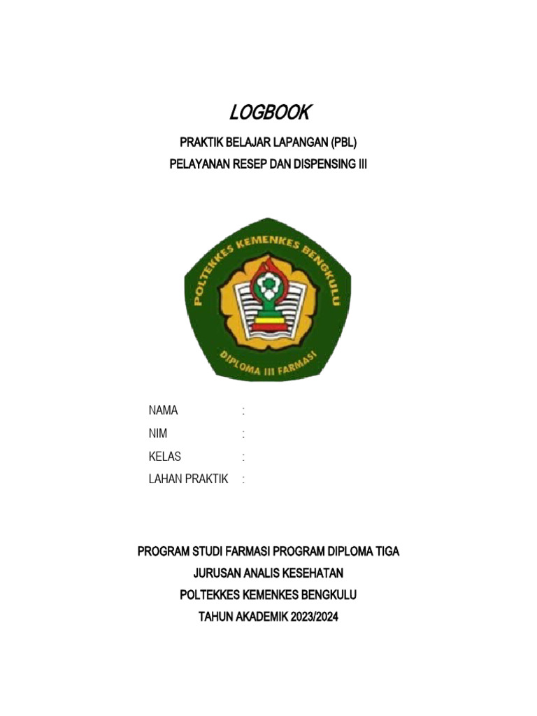 LOGBOOK PBL Pelayanan Resep Dan Dispensing | PDF | Sains & Matematika