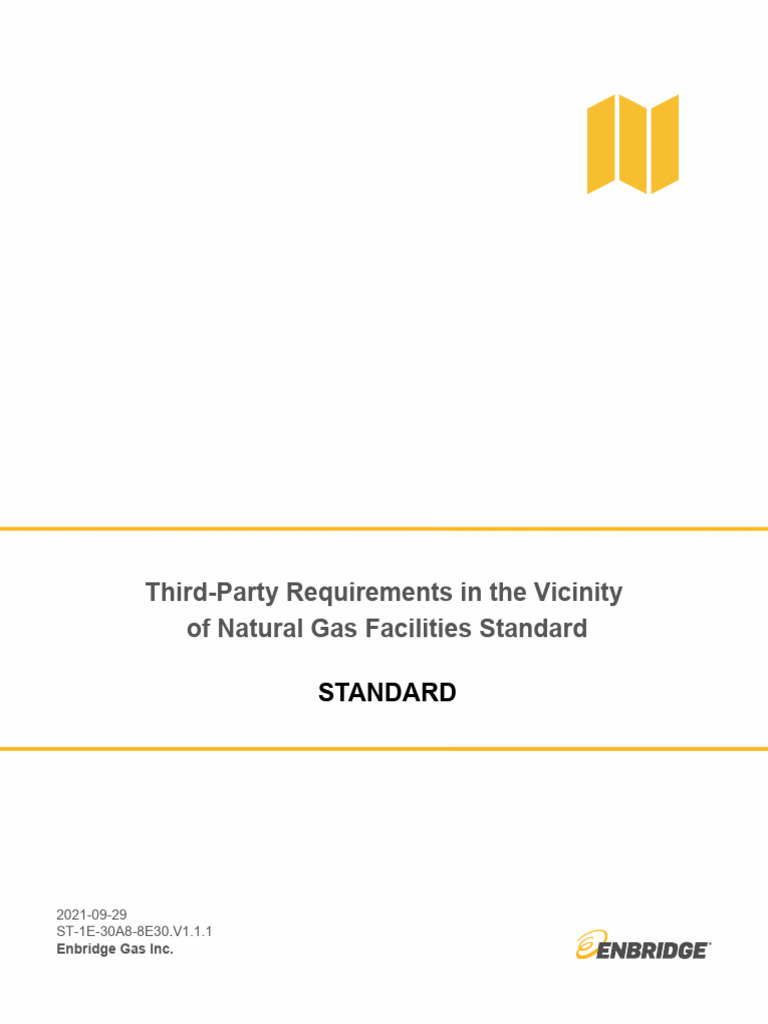 Third Party Requirements in The Vicinity of Natural Gas Facilities ...