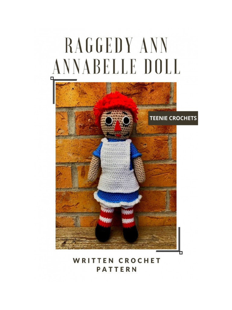 Raggedy Ann Annabelle Doll Written Crochet Pattern | PDF | Crochet | Yarn