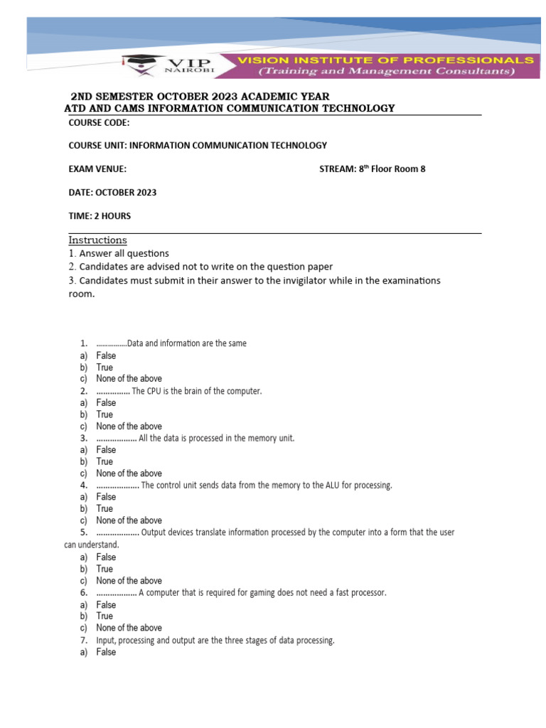 Cat 1 Final | PDF | Computer Data Storage | Input/Output