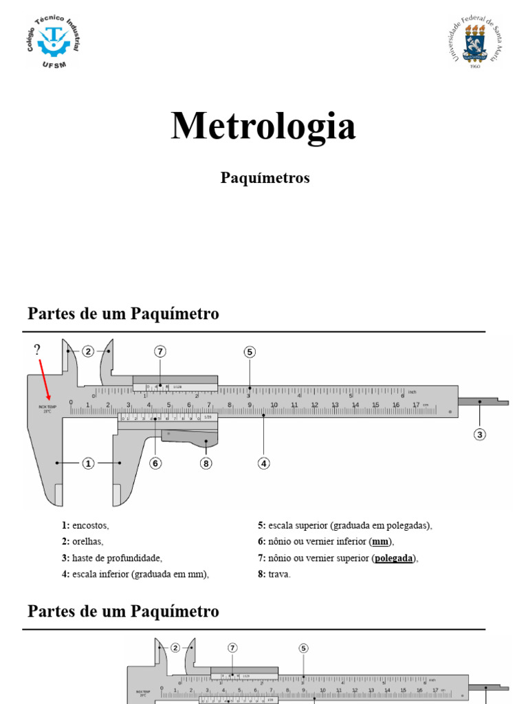 Aula Paquímetro | PDF | Metrologia | Science