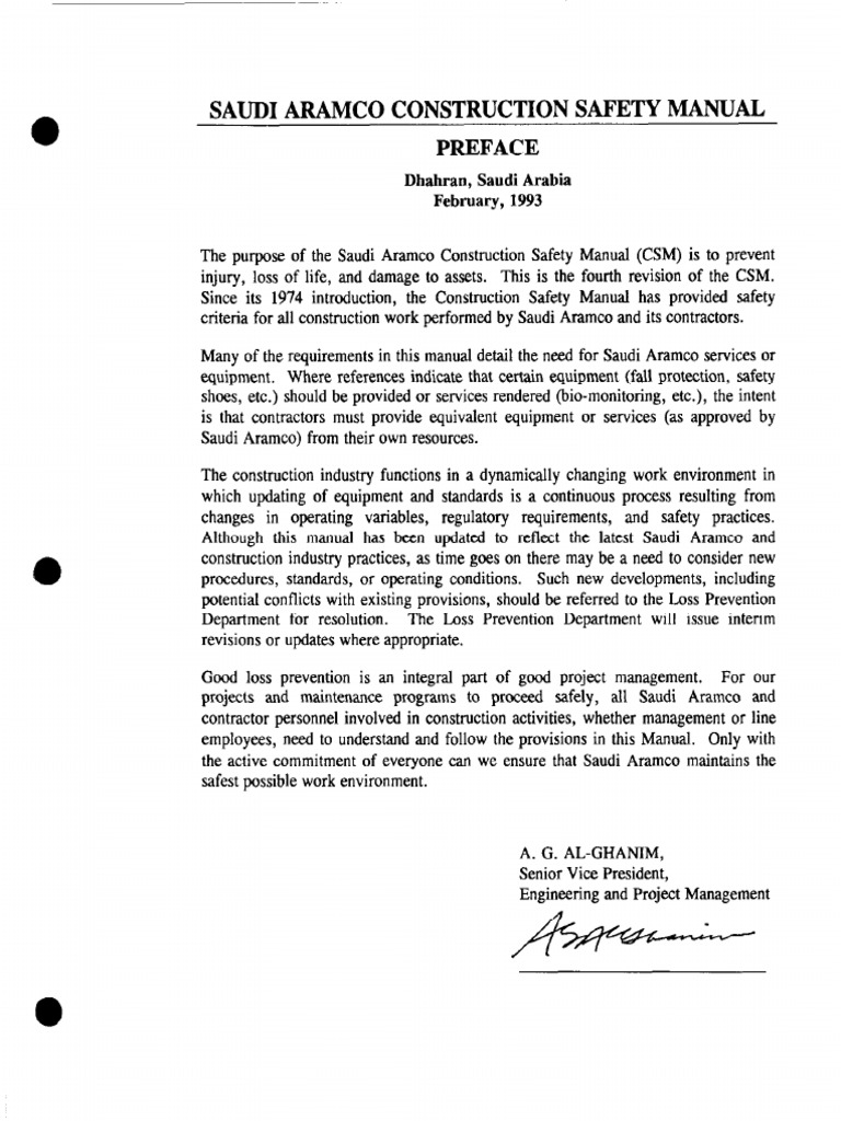 Construction Safety Manual-Full | PDF | Safety | Occupational Safety And Health