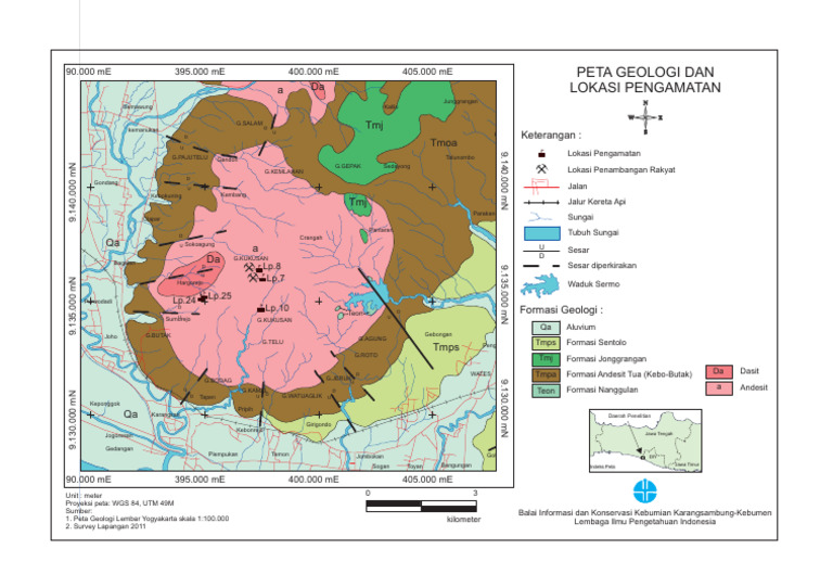 Peta Geologi Dan Lokasi Pengamatan | PDF