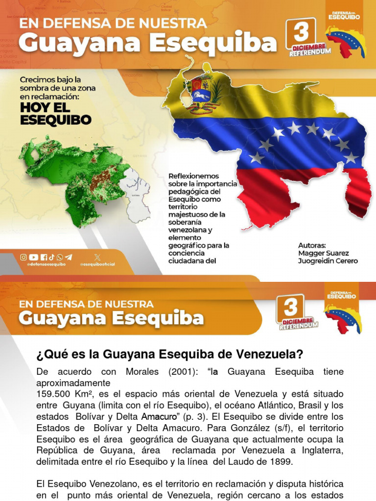 Guayana Esequiba de Venezuela Presentacion Completa | PDF | Venezuela | Gobierno