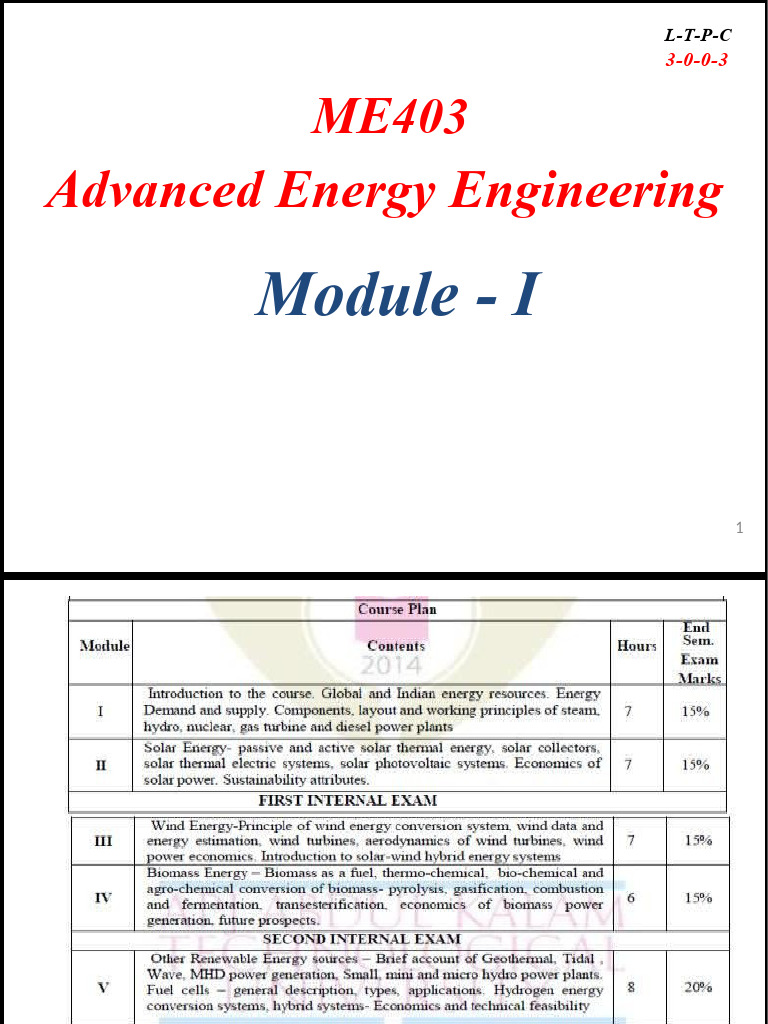 ME403 M1-Advanced Energy Engineering-Ktustudents - in | PDF | Boiler | Renewable Energy
