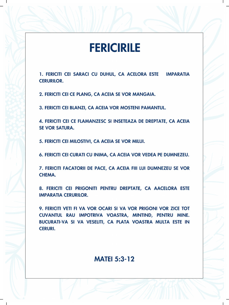 Fericirile Biblice | PDF
