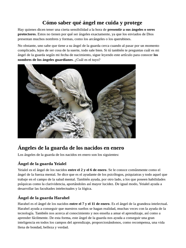 Angeles De La Guarda Pdf Amor ángel Guardian