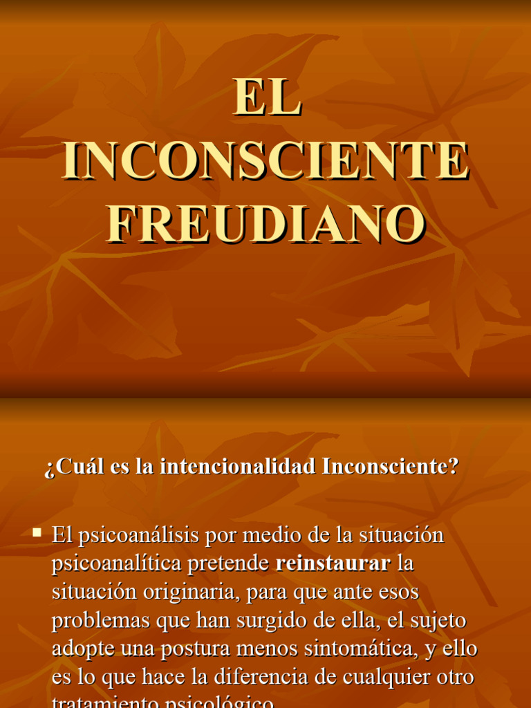 El Inconsciente Freudiano | PDF | Psicoanálisis | Mente inconsciente
