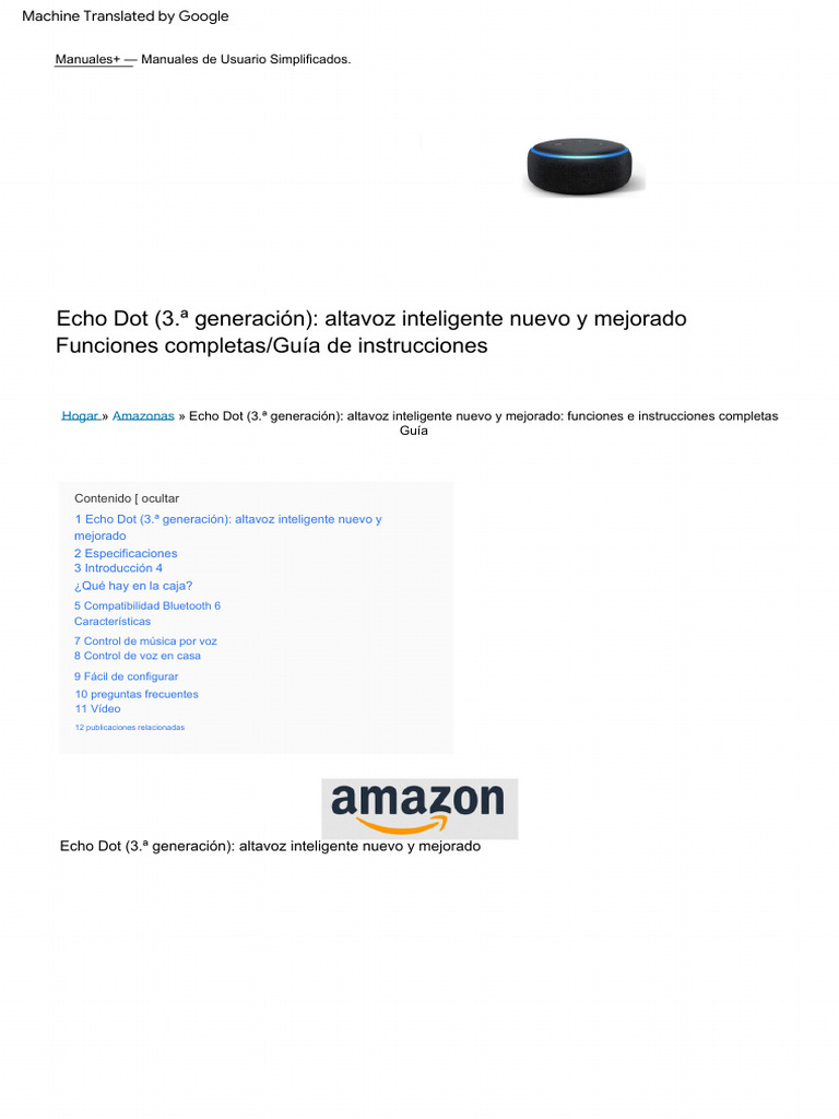 Echo Dot 3rd Gen New and Improved Smart Speaker Complete Features ...