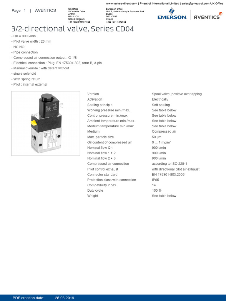 Pro 728442 | PDF | Valve | Alternating Current