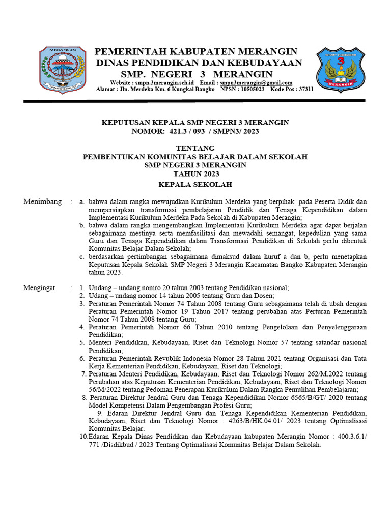 SK Kombel | PDF | Karier & Perkembangan | Ilmu Sosial