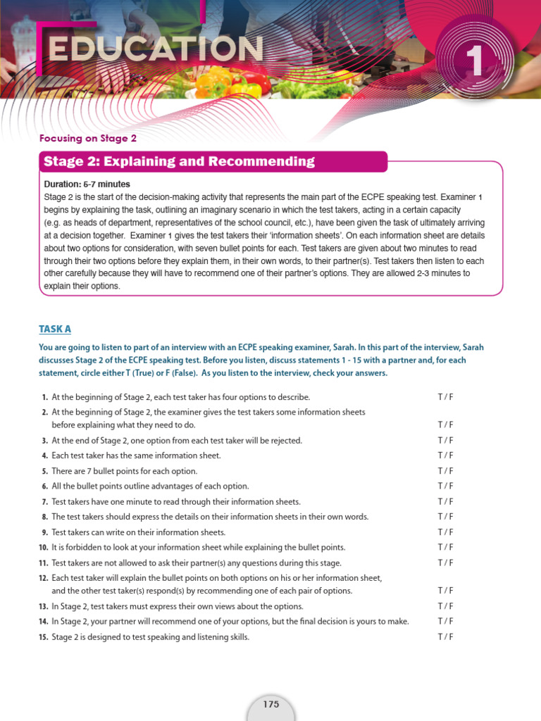 Unit-1 ECPE SpeakingSection SB | PDF | Teachers | Information