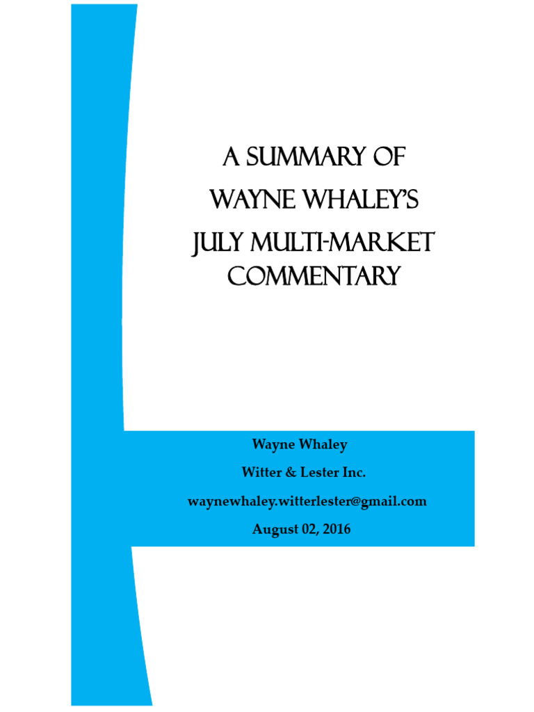 Summary of Wayne Whaley Techniques | PDF | Financial Markets