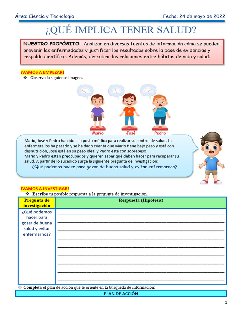 ficha que implica tener salud | PDF | Alimentos
