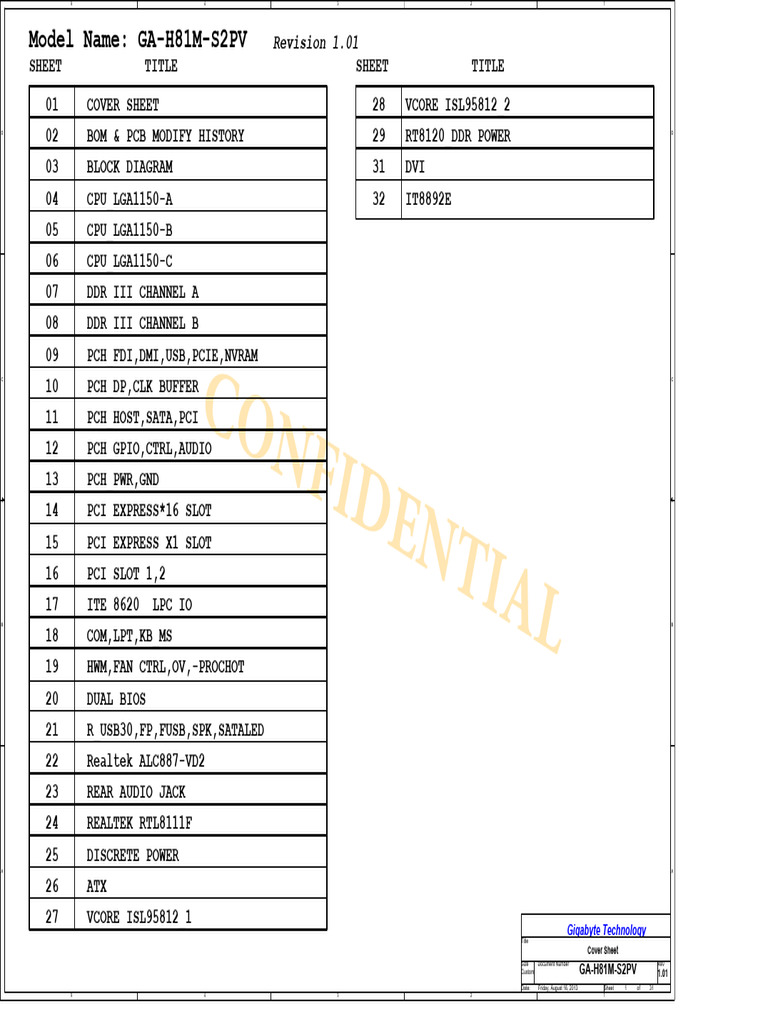 h81m s2pv r101 Schematic | PDF | Computer Hardware | Computer Engineering