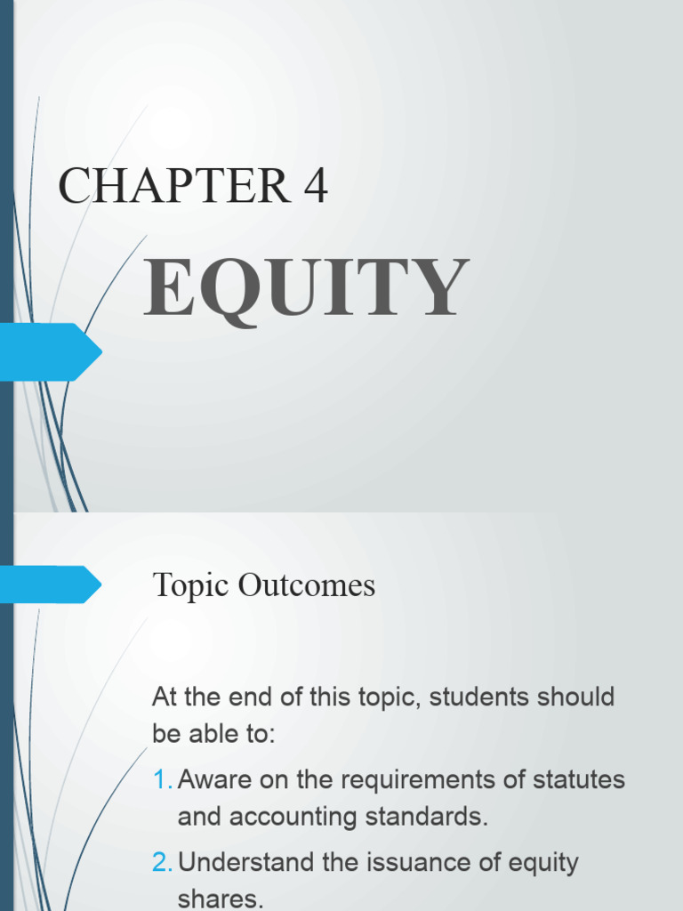 Far410 Chapter 4 Equity | PDF | Equity (Finance) | Preferred Stock