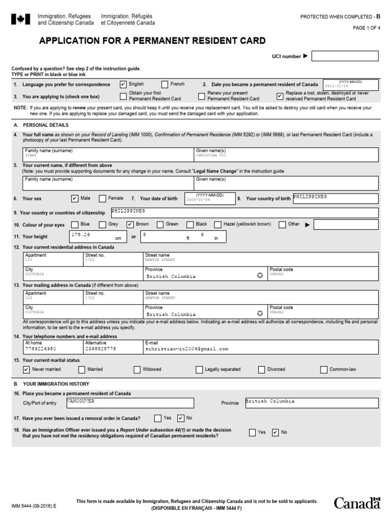 Application-for-a-PeRMANENT RESIDENCE | PDF | Justice | Crime & Violence