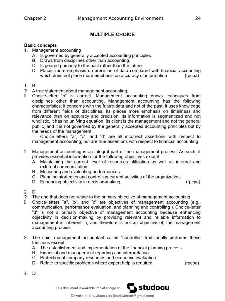 Chap 2 Management Accounting Agamata | PDF | Accounting | Management Accounting