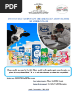 Rapport de Stage Centrale DANONE - LOUTFI Chaimae | PDF | Laitages ...