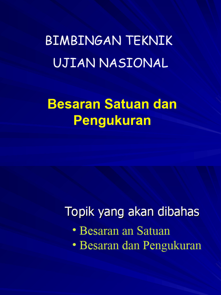 Besaran dan Satuan dalam Pengukuran | PDF