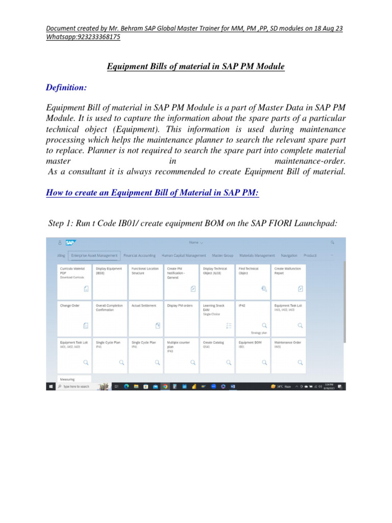 Equipment Bills of Material | PDF | Computer Science | Software