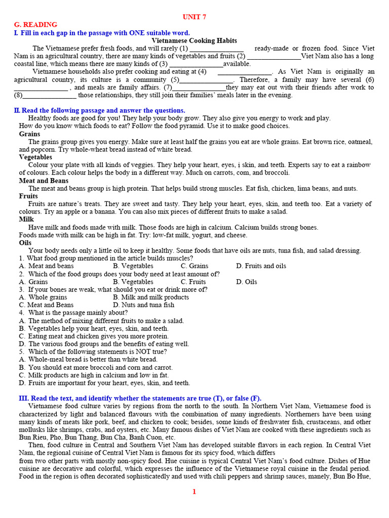 Bài tập Anh 9 theo chuyên đề 7. READING E9 (UNIT 7-12) N | PDF | Mercury (Planet) | Vietnamese ...