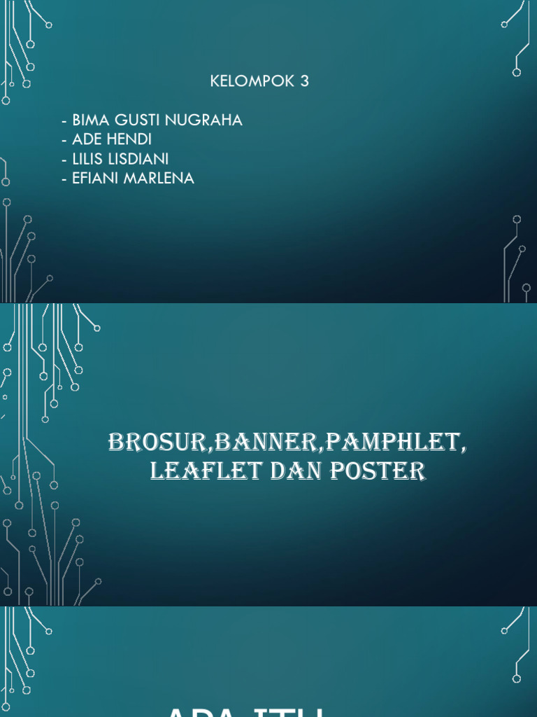 Brosur, Banner, Pamphlet, Leaflet Dan Poster | PDF