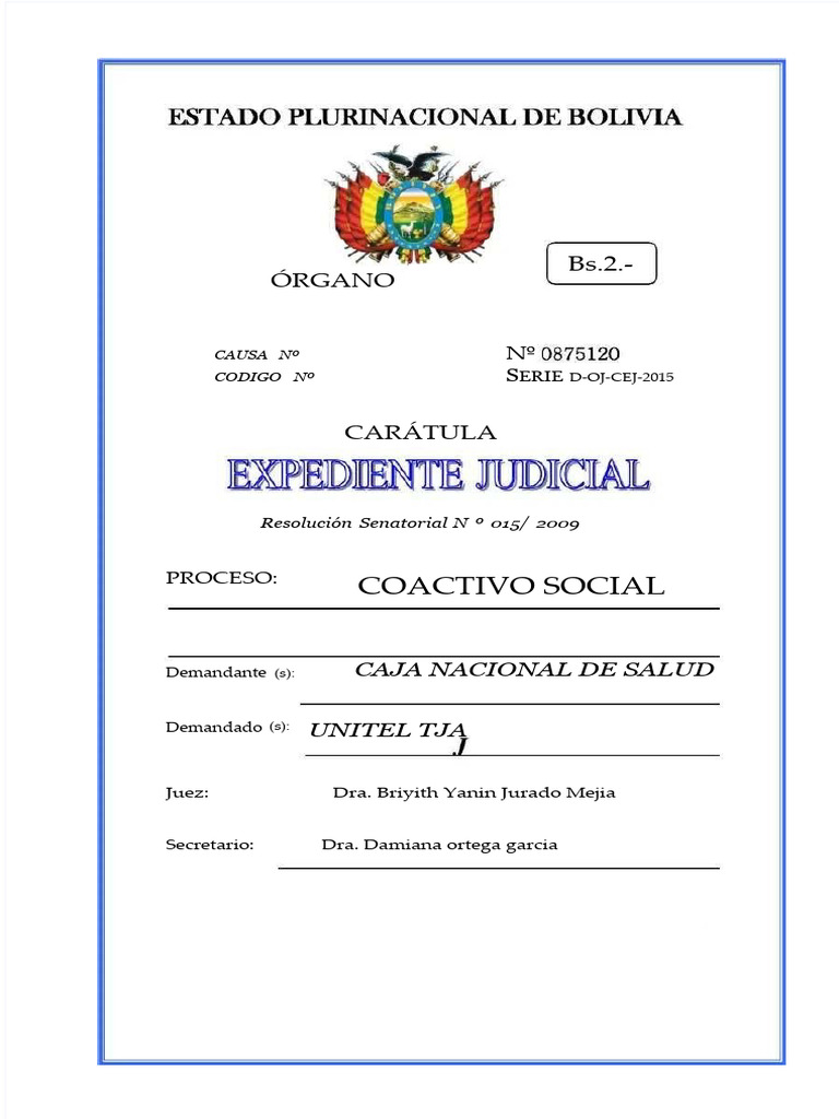 PDF Caratula de Expediente Judicial | PDF
