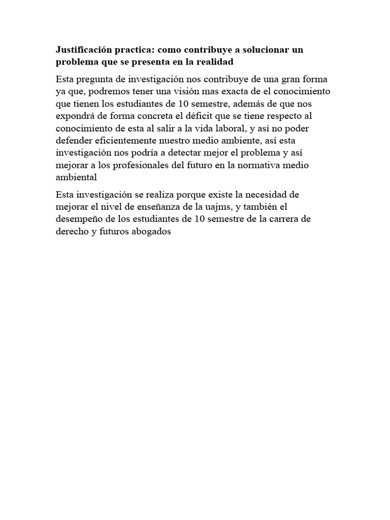 Justificación Practica | PDF