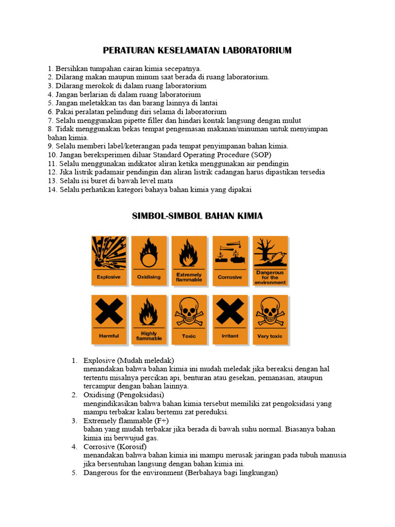 Panduan Keselamatan Laboratorium | PDF | Kesehatan Holistik | Sains ...