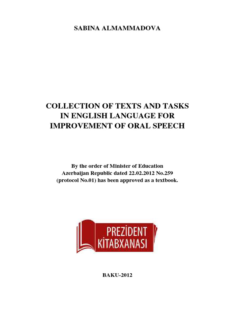 Collection of Texts and Tasks in English Language For Improvement of ...