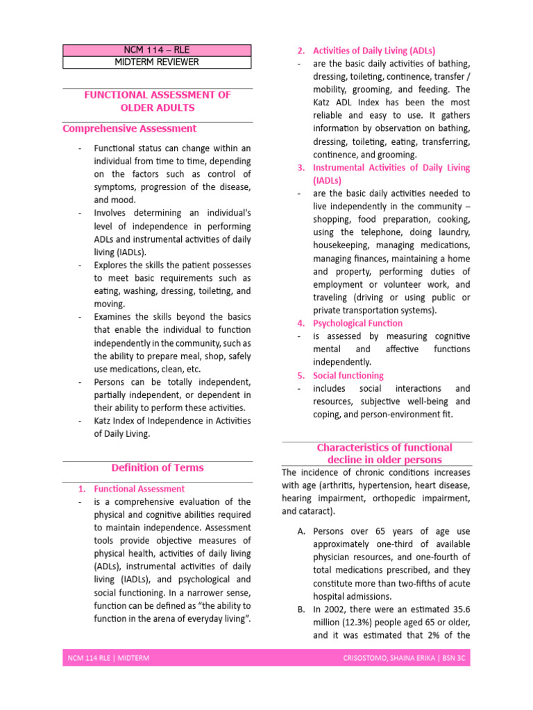NCM 114 Rle Midterm Reviewer | PDF | Causes Of Death | Epidemiology