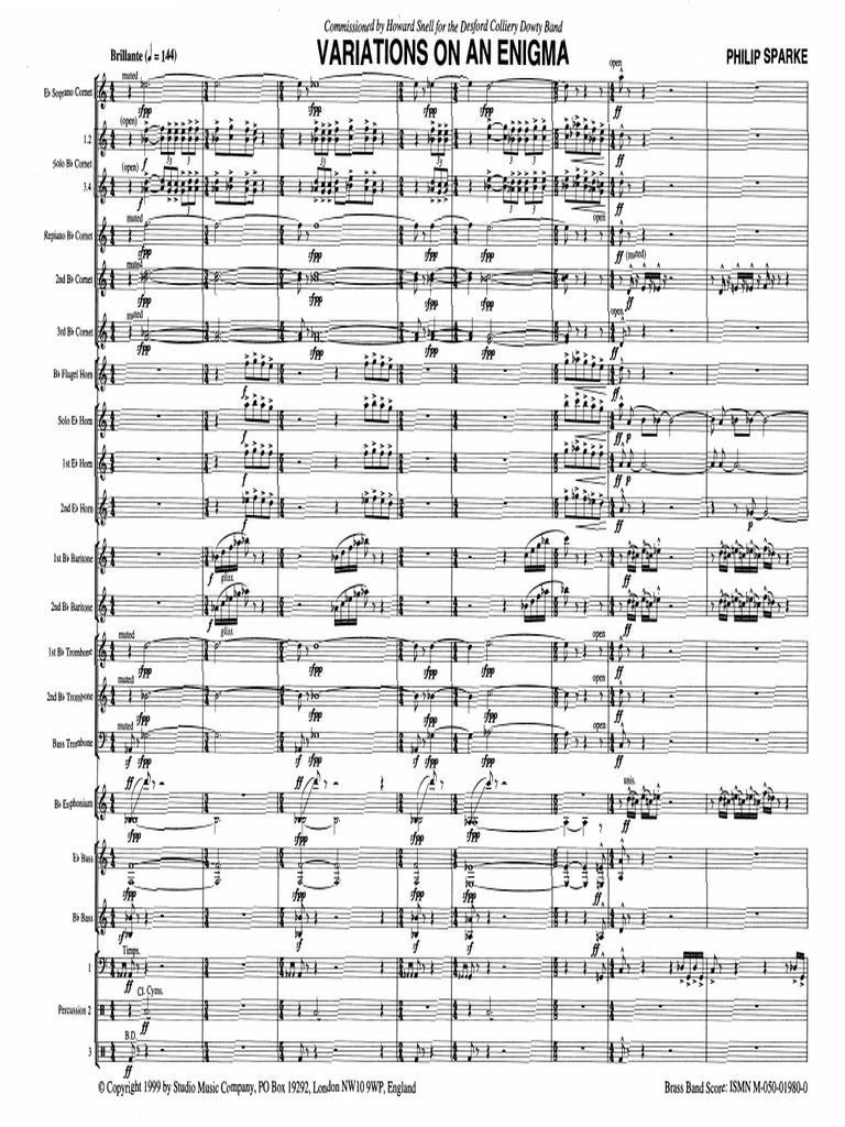 Score | PDF | Brass Instruments | Marching Bands