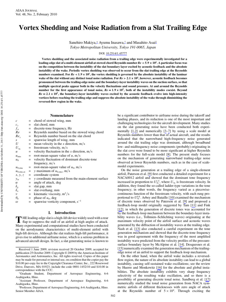 22 Slat Trailing Edge | PDF | Airfoil | Reynolds Number