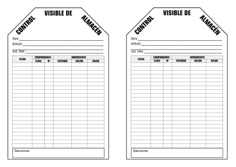 Control Visible De Almacen Pdf