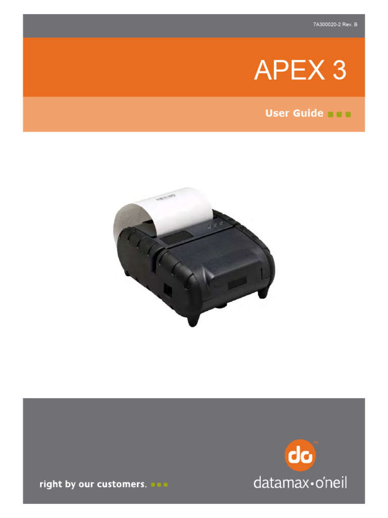 Apex Printer DATAMAX | PDF | Battery Charger | Rechargeable Battery