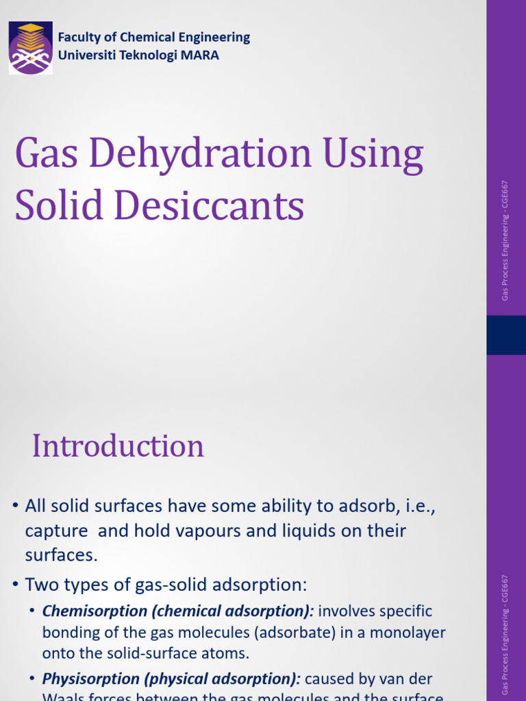Chapter 7 - NG Dehydration Process Part 2 | PDF | Adsorption | Gases