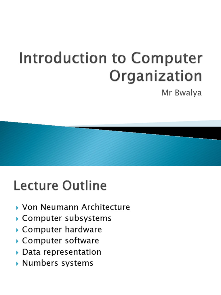Introduction To Computer Organisation 1 Pdf Computer Data Storage Central Processing Unit