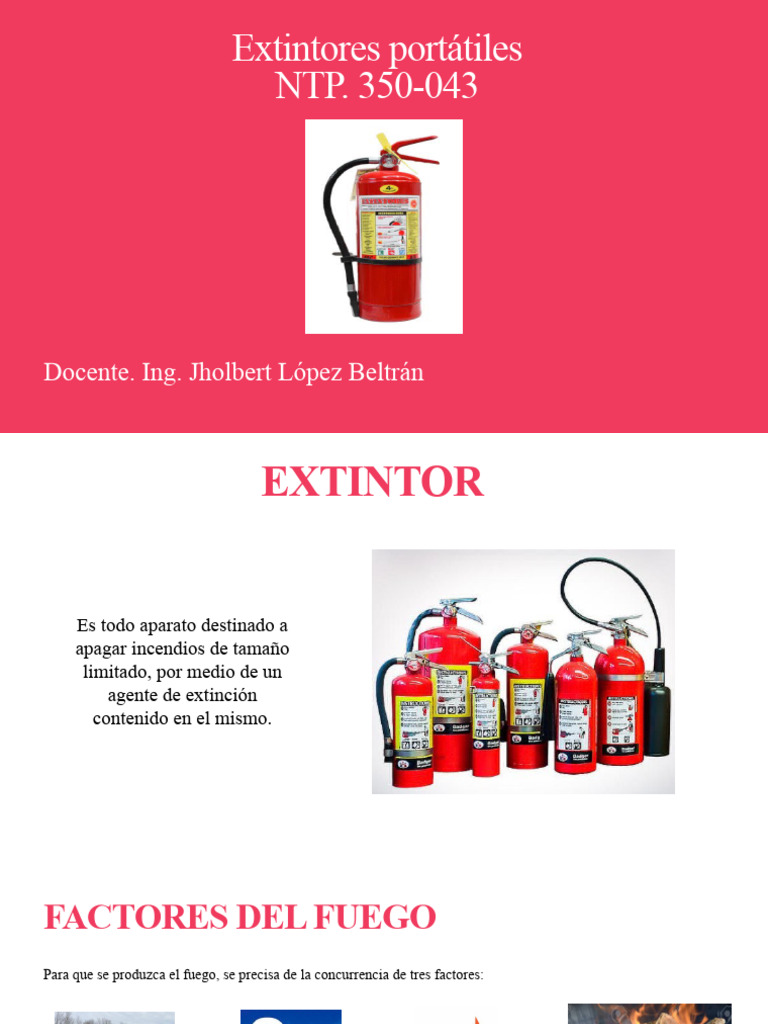 NTP 350.043 Extintores | PDF | Combustibles | Incendios