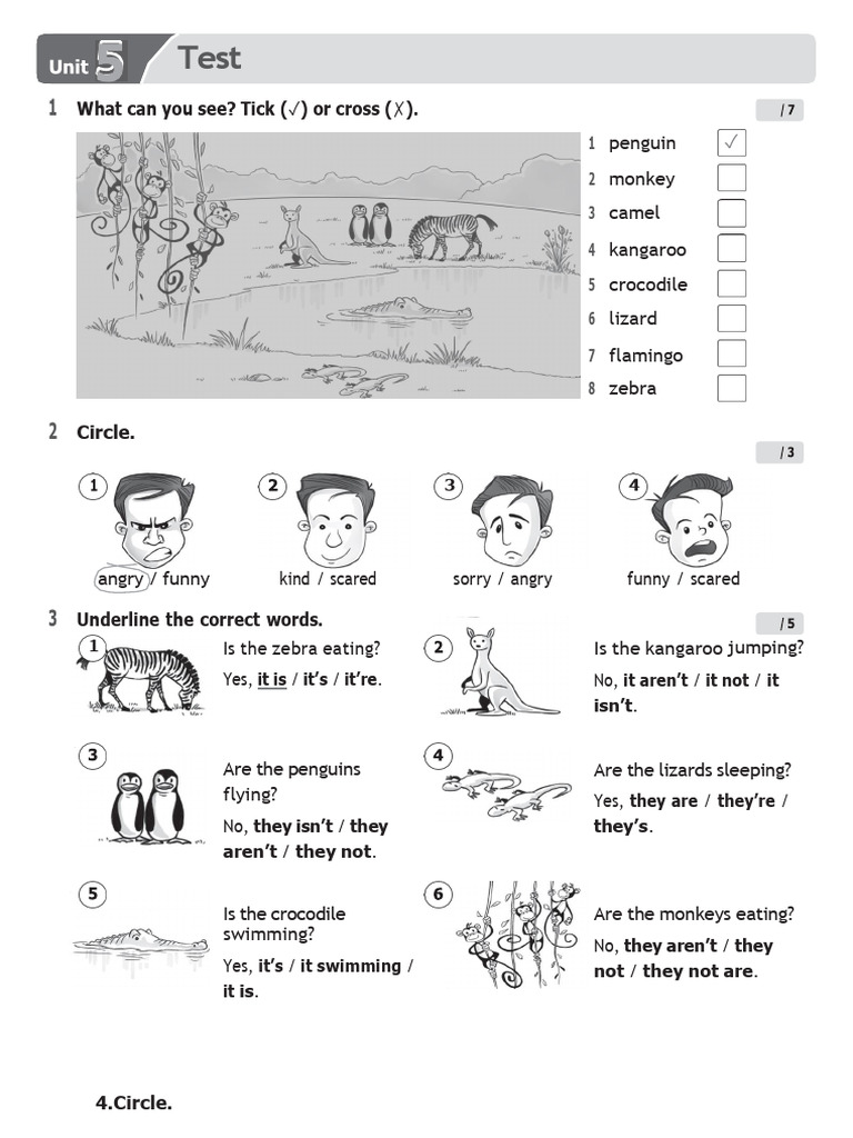 Course Test Unit 5 Movers | PDF
