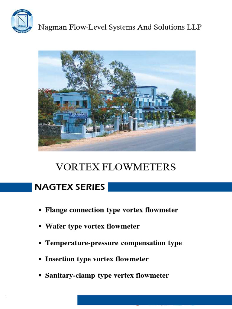 Nagtex Vortex Flowmeters Overview | PDF | Flow Measurement | Pipe ...