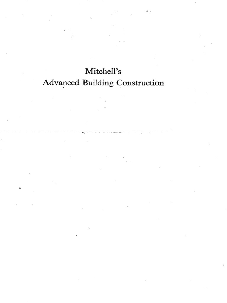 Mitchell's Advanced Building Construction-Stroud (1963) | PDF