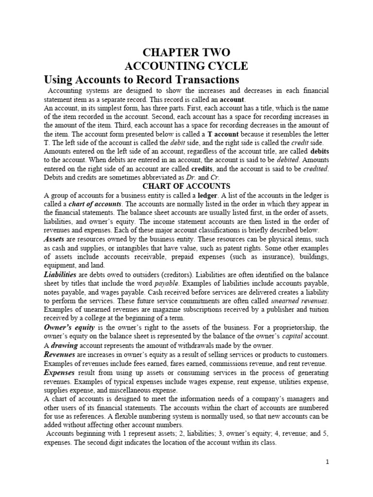 Acct 101 CH 2 | PDF | Debits And Credits | Balance Sheet