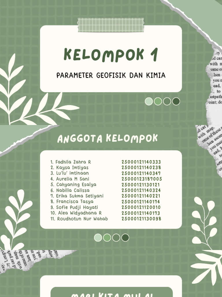 Kelompok 1 - Fisik Kimia - Matriks AMDAL | PDF