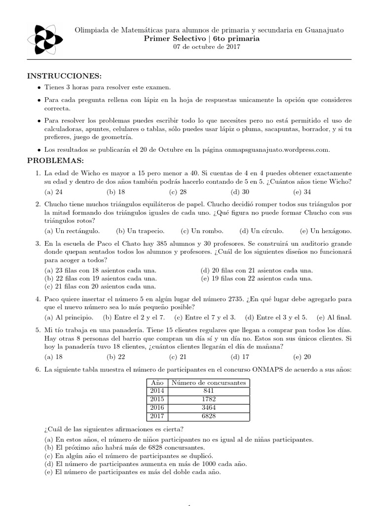 Examen Matematicas | PDF | Rectángulo | Euclides