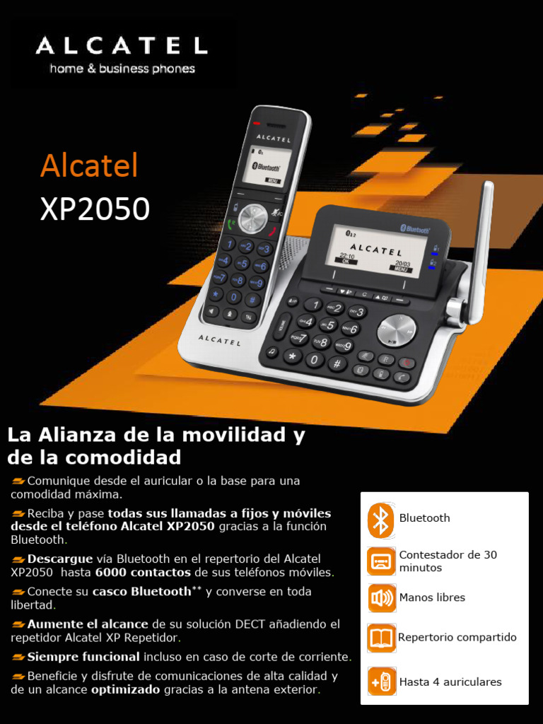 Alcatel Phone Xp2050 Caracteristicas SP | PDF | Teléfono | Bluetooth