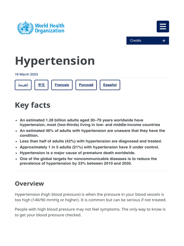 High Blood Pressure | PDF | Hypertension | Blood Pressure