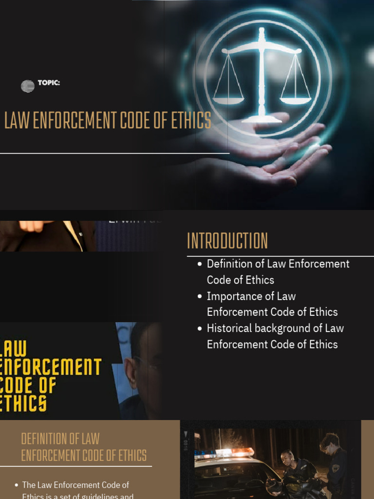 Law Enforcement Code of Ethics Explained | PDF | Police | Justice