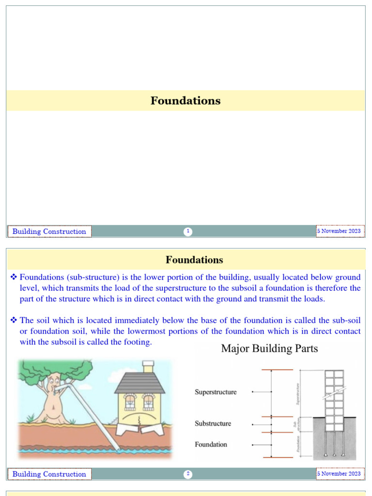Foundation. PPTX 1 | PDF | Foundation (Engineering) | Structural Load
