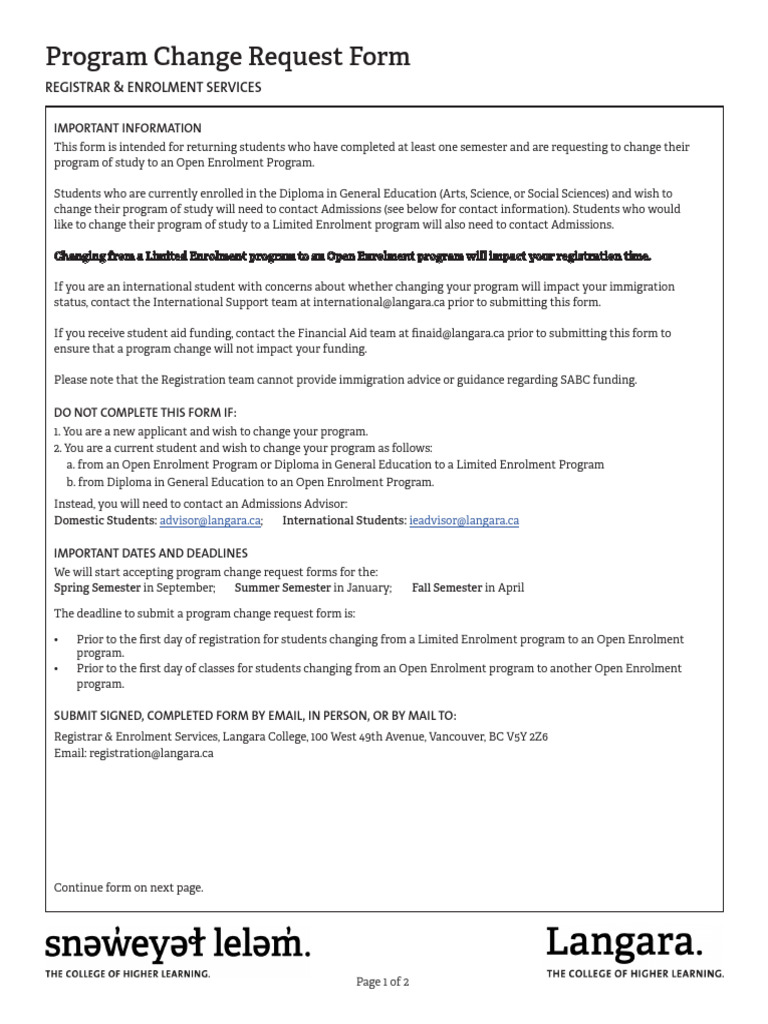 Program Change Request 3 | PDF | Science | Social Sciences